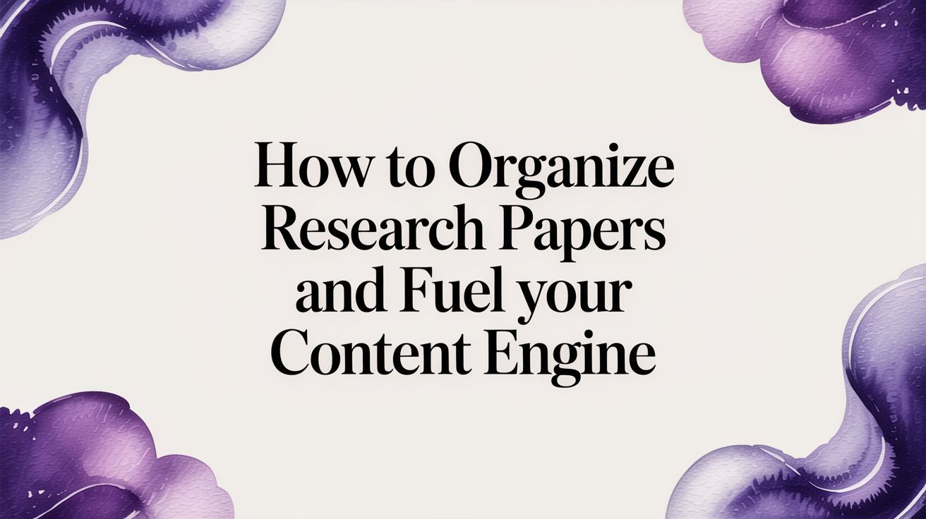 How to Organize Research Papers and Fuel Your Content Engine