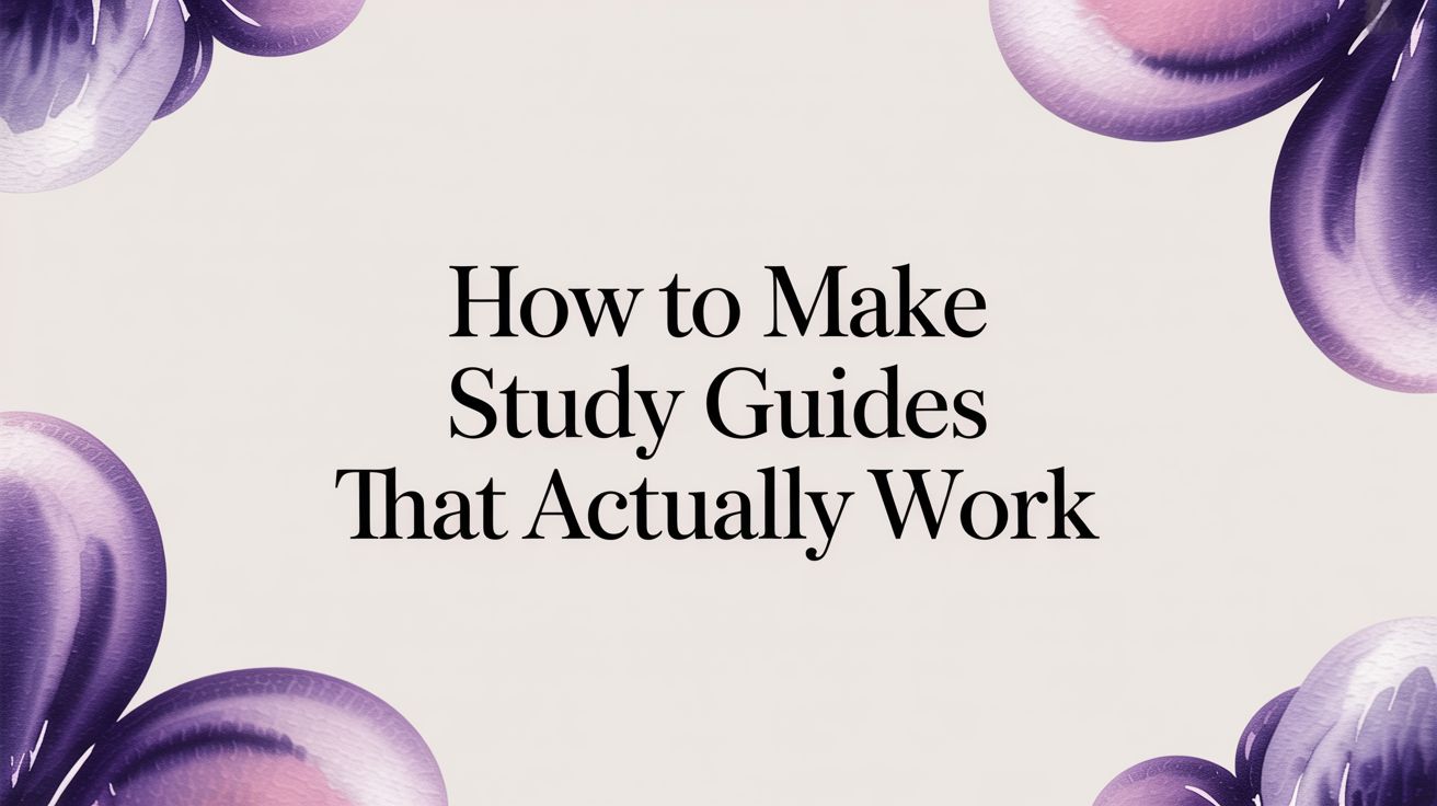 How to Make Study Guides That Actually Work